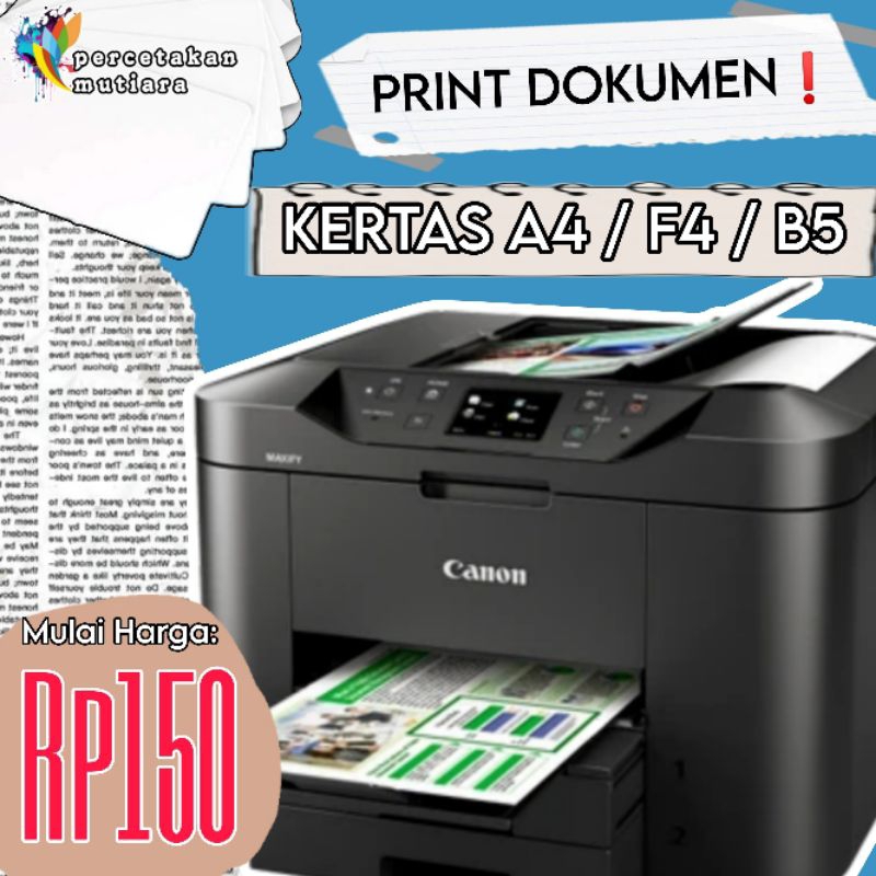 Jual PRINT DOKUMEN JENIS DOKUMEN APAPUN UKURAN A5/B5/A4/F4 | Shopee Indonesia