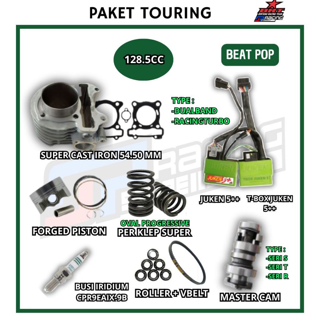 Jual Paket Bore UP Beat POP - Blok Cast Iron - Piston - Per Klep ...