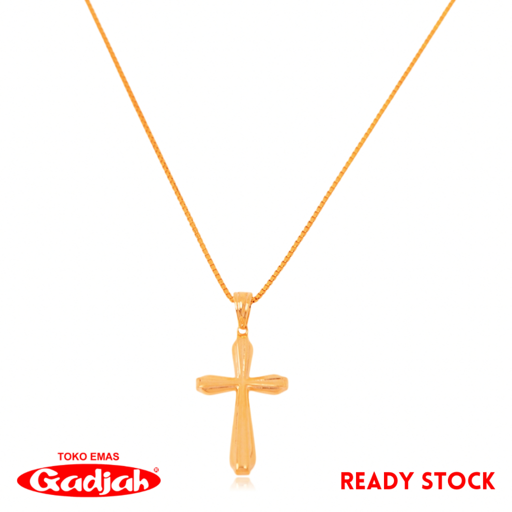 Jual Kalung Emas Itali Salib Garis - Toko Emas Gadjah | Shopee Indonesia