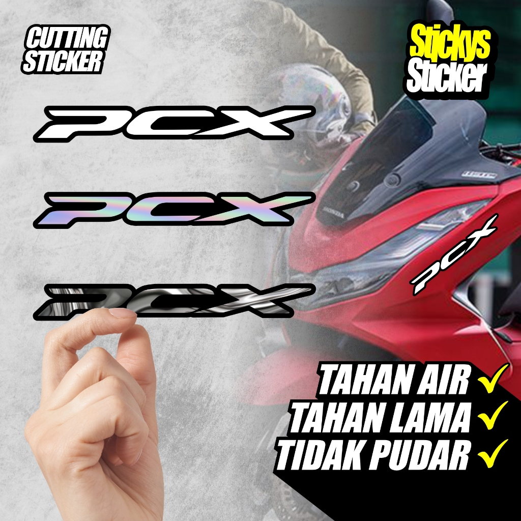 Jual Sticker logo PCX cutting sticker HONDA PCX 4 pilihan warna dan ...