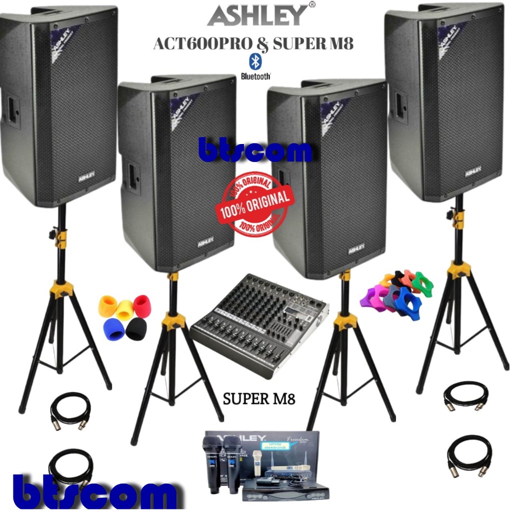 Jual SPEAKER AKTIF ASHLEY ACT 600 PRO ACT600 PRO & SUPER M8 ORIGINAL | Shopee Indonesia