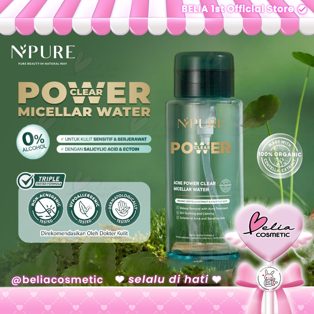 Jual BELIA NPURE Acne Power Clear Micellar Water 100ml 300ml ...