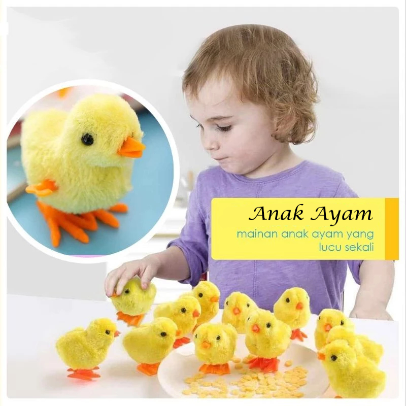 Jual Mainan Anak Ayam Lucu Berjalan Model Kunci Putar Mainan Bayi Anak ...
