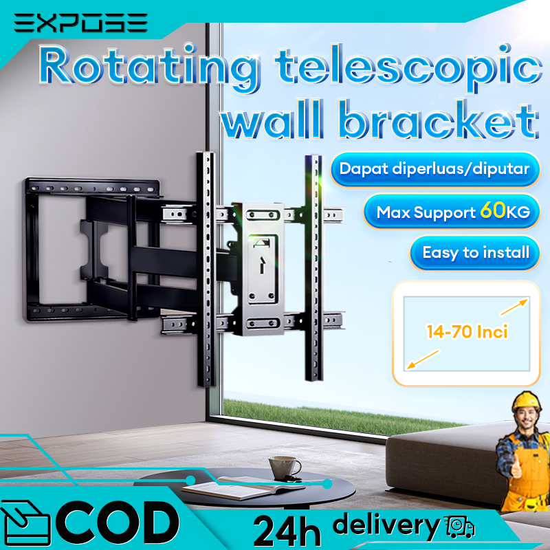 Jual TV bracket tv 32 inch Wall Mount Bracket 32-70 inches Tilt Swivel ...
