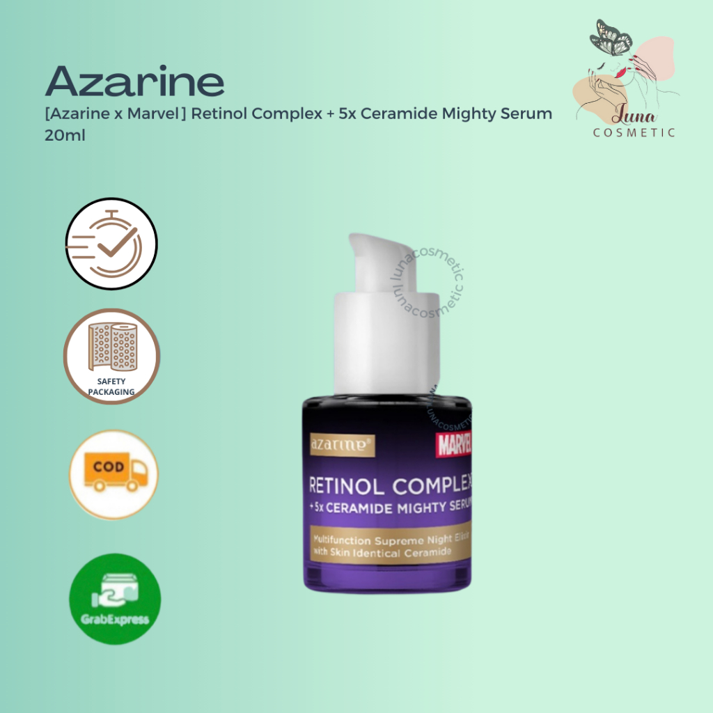 Jual [Azarine x Marvel] Retinol Complex + 5x Ceramide Mighty Serum 20ml ...