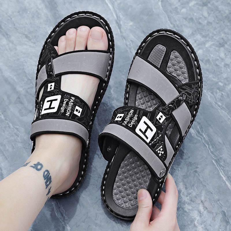Jual Sandal Kulit Sandal Pria Outdoor Slip On Ringan Anti Licin Tahan ...