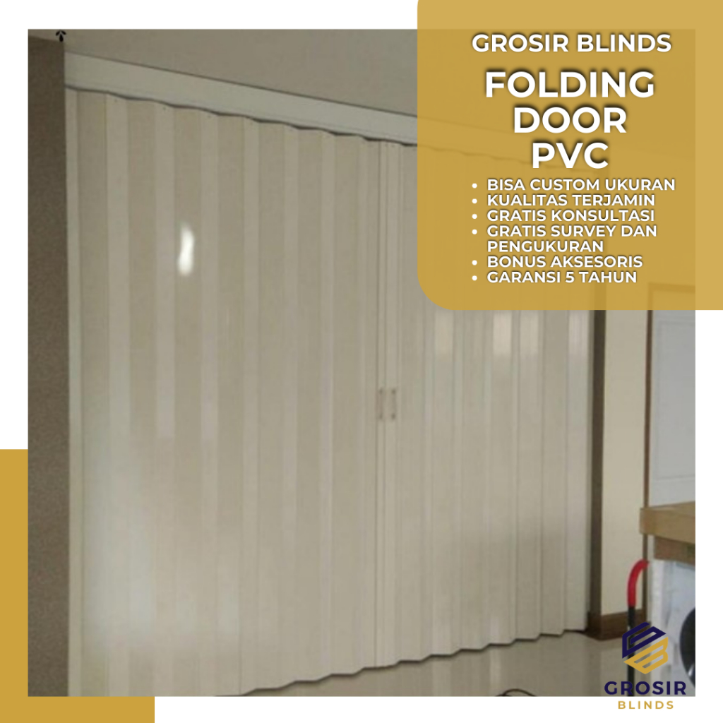 Jual Folding Door PVC Pintu Lipat Penyekat Ruangan Pintu Sliding Harga ...