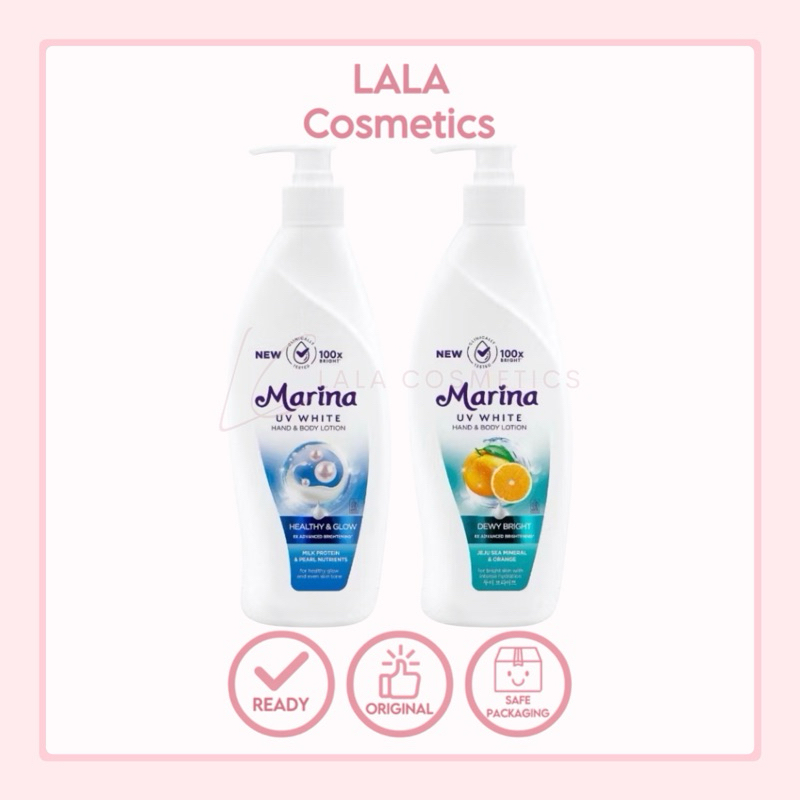 Jual MARINA UV White Hand & Body Lotion 350ML Pump Healthy Glow | Dewy ...