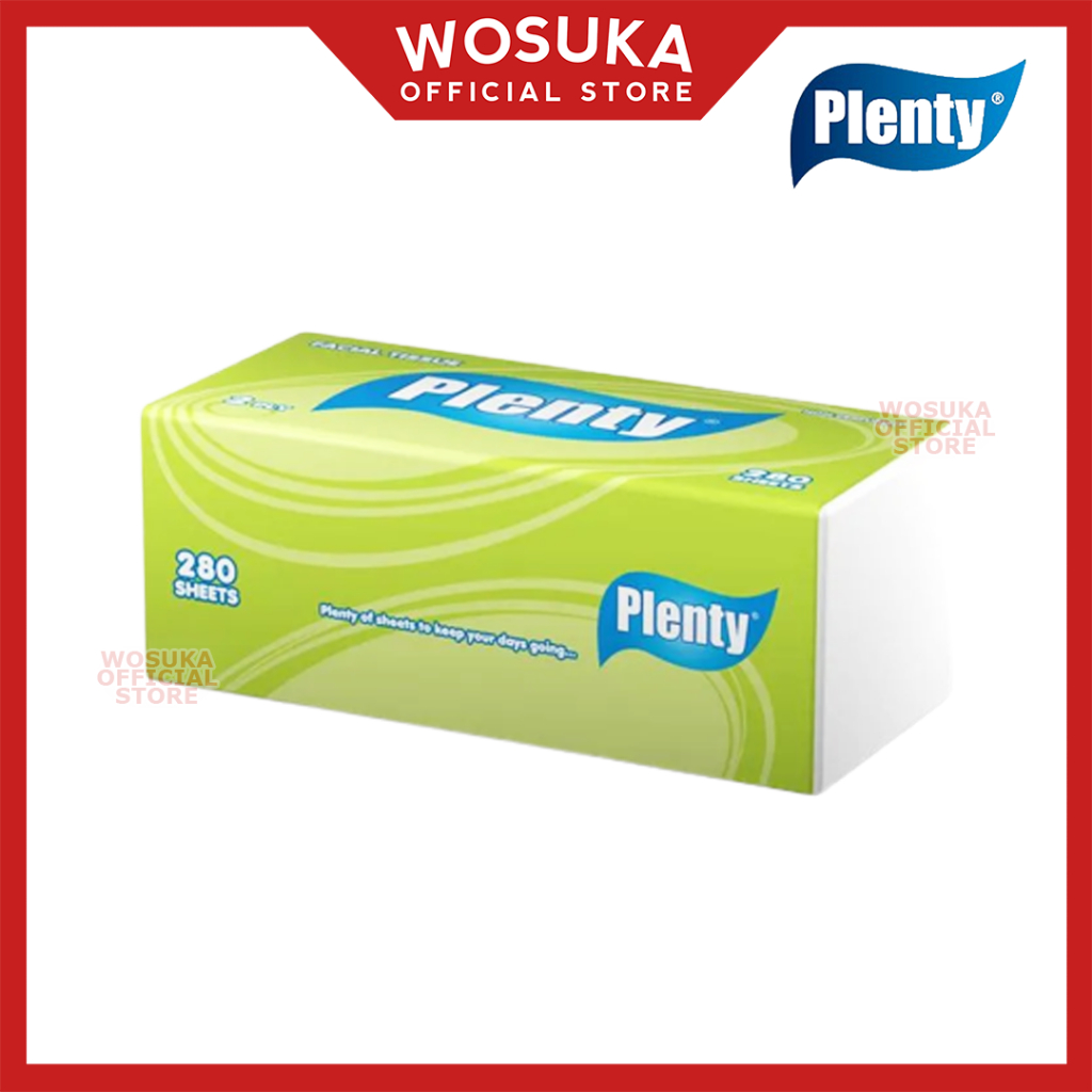 Jual [WOSUKA] Plenty Facial Tissue Softpack Geen 280 Sheet 2 Ply - Tisu ...