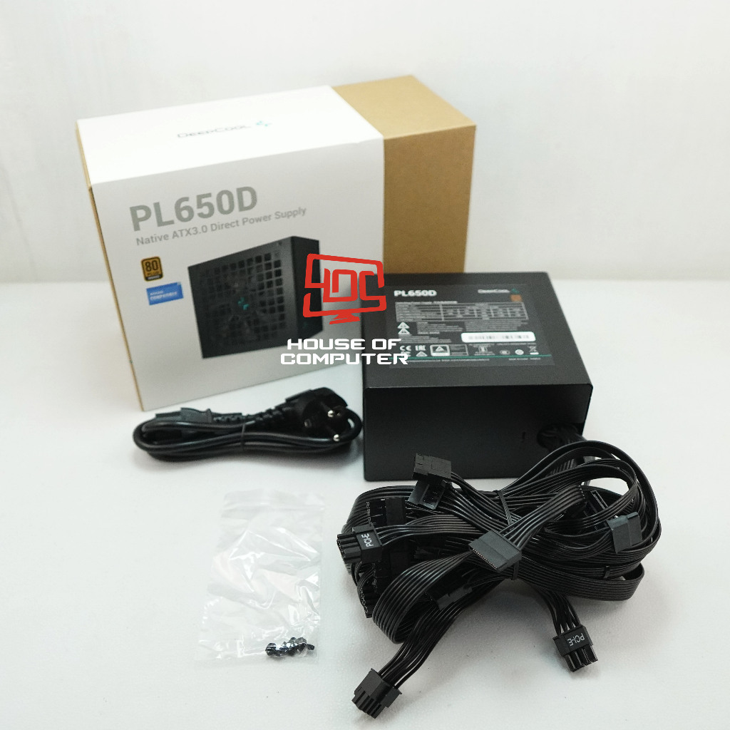 Jual POWER SUPPLY PSU DEEPCOOL 650W 80+ BRONZE PL650D BRONZE NATIVE ...