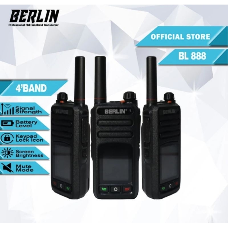 Jual HT POC 4G BERLIN BL-888 SIM CARD MOBILE NETWORK Walkie Talkie ...
