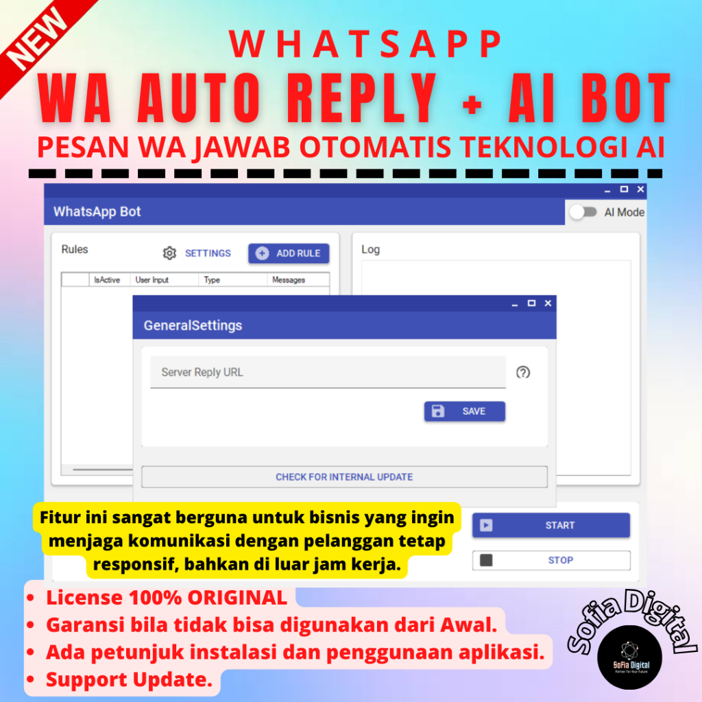 Jual WA AUTO REPLY + AI BOT DIALOG FLOW API (ORIGINAL LICENSE) JAWAB ...