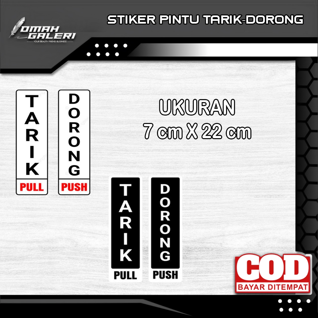 Jual STICKER PINTU TARIK-DORONG TRANSPARAN DAN VINYL / STIKER PINTU ...