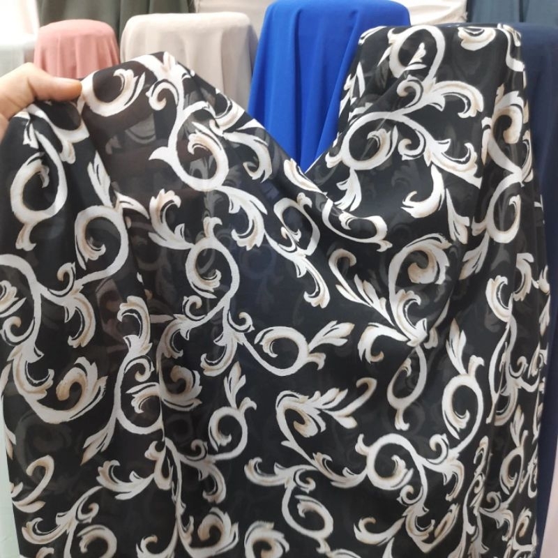 Jual kain sifon motif | Harga/0,5 m | kain sifon meteran | kain chiffon ...