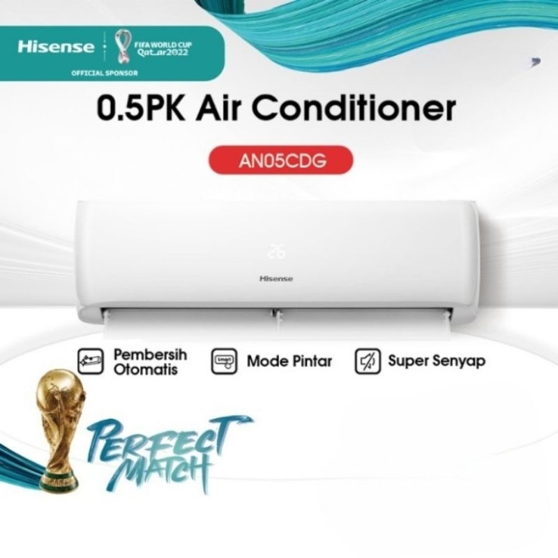Jual AC Pendingin Ruangan Hisense 1/2 PK AN05CDG | Shopee Indonesia