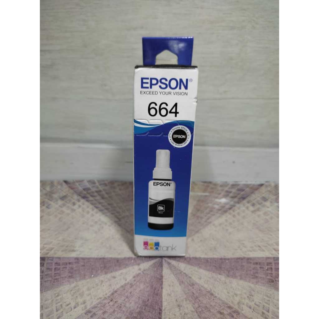 Jual Epson 664 Black Tinta Botol Original ( t6641 ) | Shopee Indonesia
