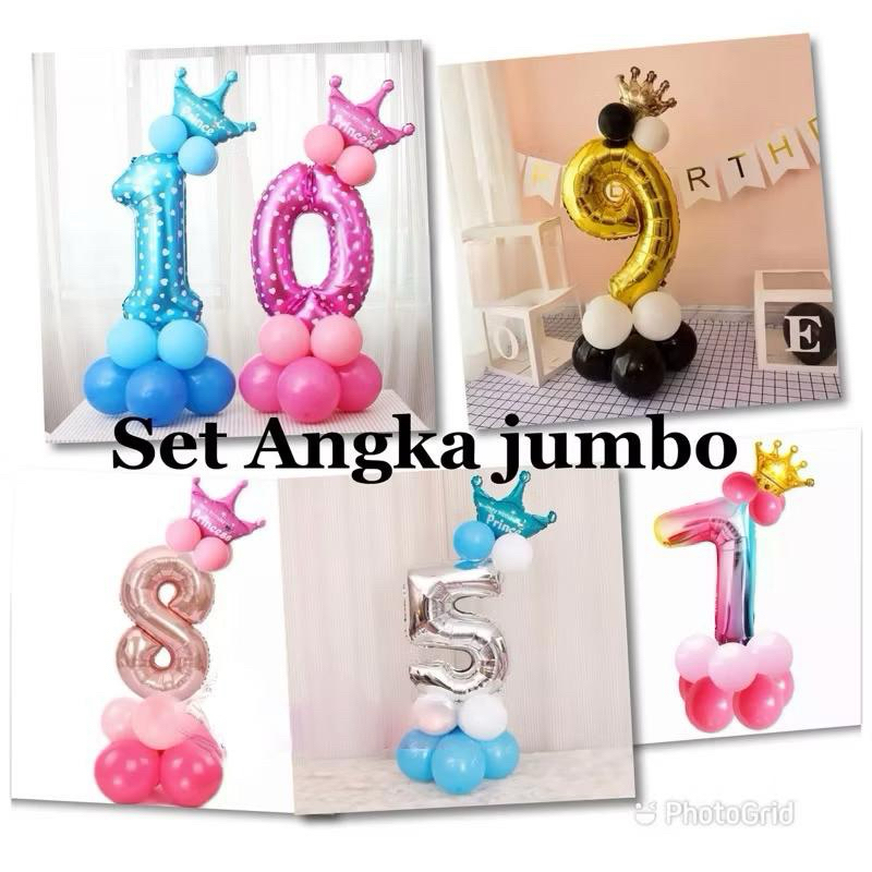 Jual Paket balon angka jumbo/set balon angka jumbo | Shopee Indonesia