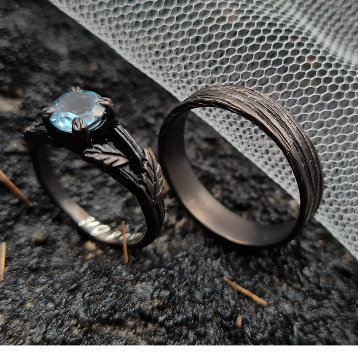 Jual Cincin Kawin Rustic Handmade Silver 925 Palladium Emas Couple Ring ...