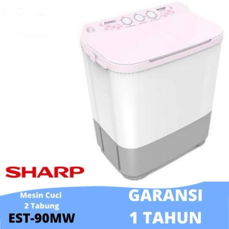 Jual SHARP Mesin Cuci 2 Tabung | 8 Kg | EST 90 MW | Shopee Indonesia