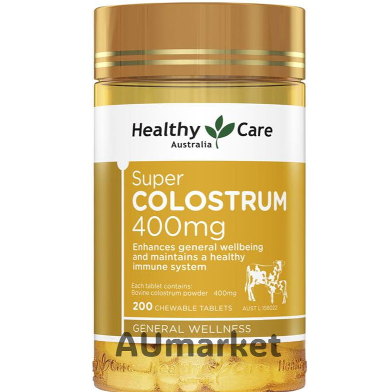 Jual Healthy Care Super Colostrum 400mg 200 Chewable Tablets Australia ...
