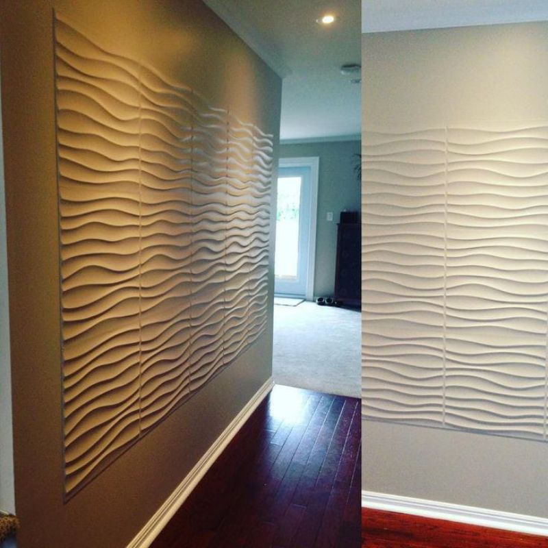 Jual wall panel 3d beton motif gelombang2 uk 50x50cm | Shopee Indonesia
