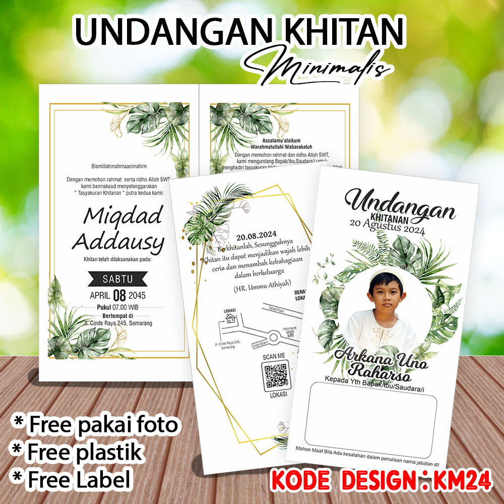 Jual Undangan khitan/sunatan minimalis isi 50pcs Terbaru | Shopee Indonesia