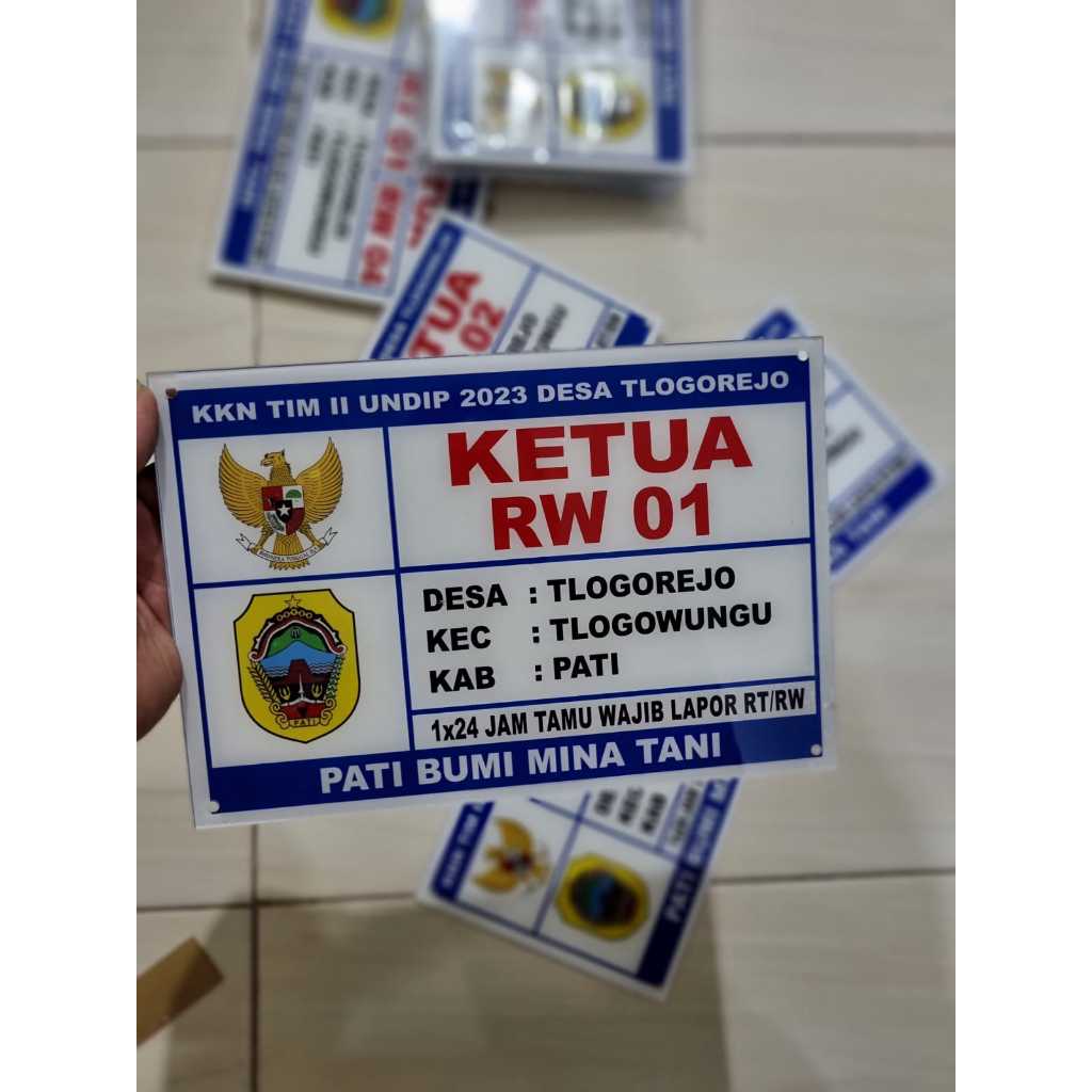 Jual PAPAN IDENTITAS RUMAH KETUA RT/RW | Shopee Indonesia