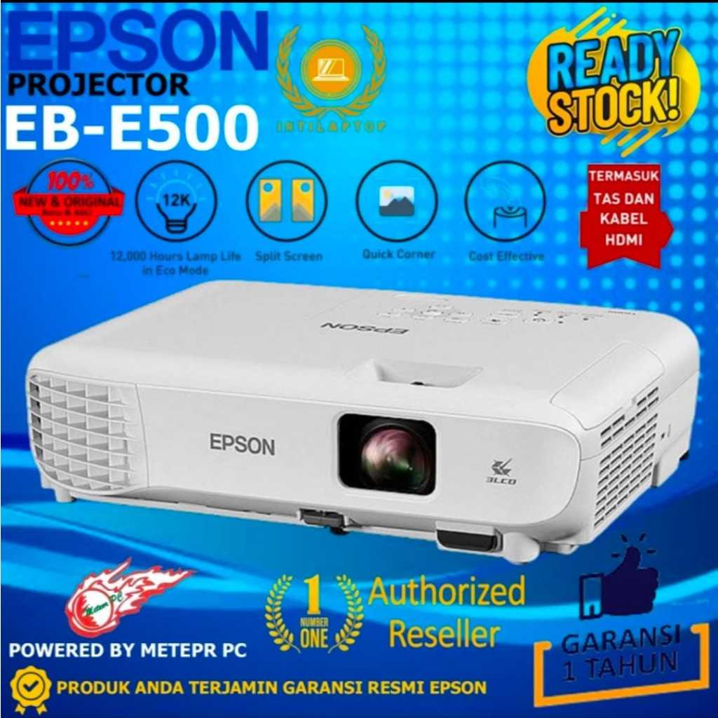 Jual proyektor Epson EB E500 xga 3300 lumens | Shopee Indonesia