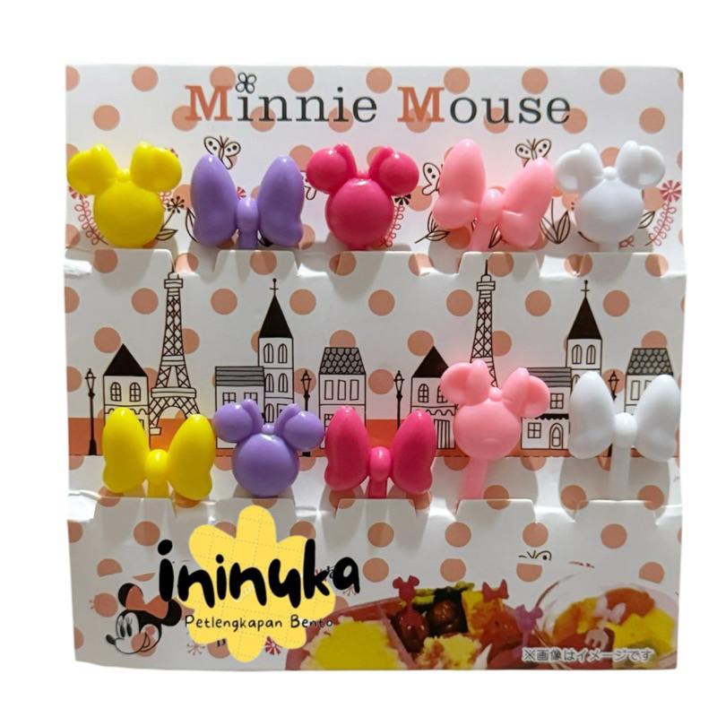 Jual Bento Food Pick Pita Minnie Mouse Tusukan Bekal Bento | Shopee ...