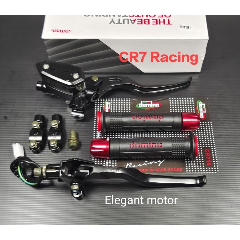 Jual Paket cr7 racing 3in1 master rem tabung tipe oval + Handgrip sisik ...