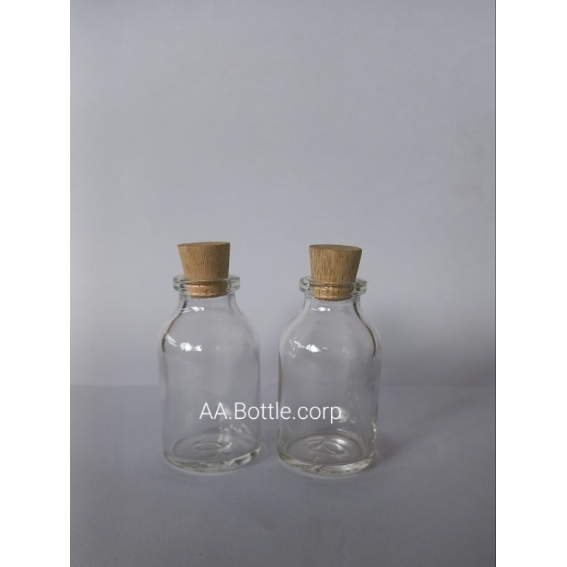 Jual Botol kaca 20ml TEBAL tutup kayu | Shopee Indonesia