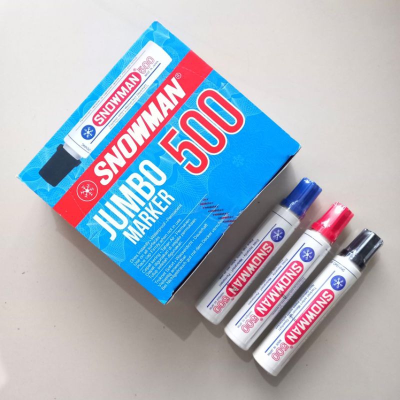 Jual Spidol Snowman 500 Jumbo Permanent ( Pcs ) [ Original ] | Shopee ...