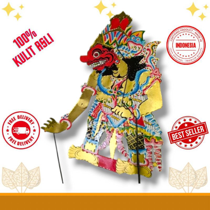 Jual wayang kulit sapi Kumbokarno/Buto raton tinggi wayang -+45cm ...