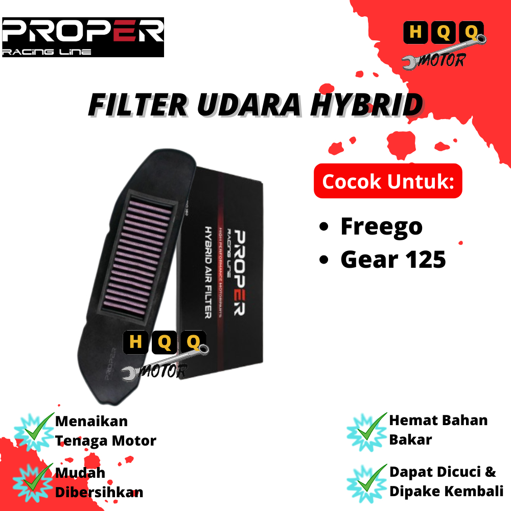 Jual Filter Udara Proper Freego, Gear 125, Mio Gear 125 Original Filter ...