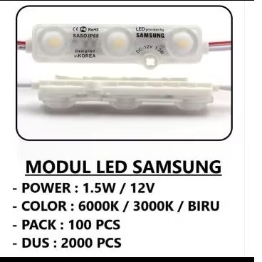 Jual [COD] LED Modul Samsung 3 Mata Led Strip 12v | Shopee Indonesia