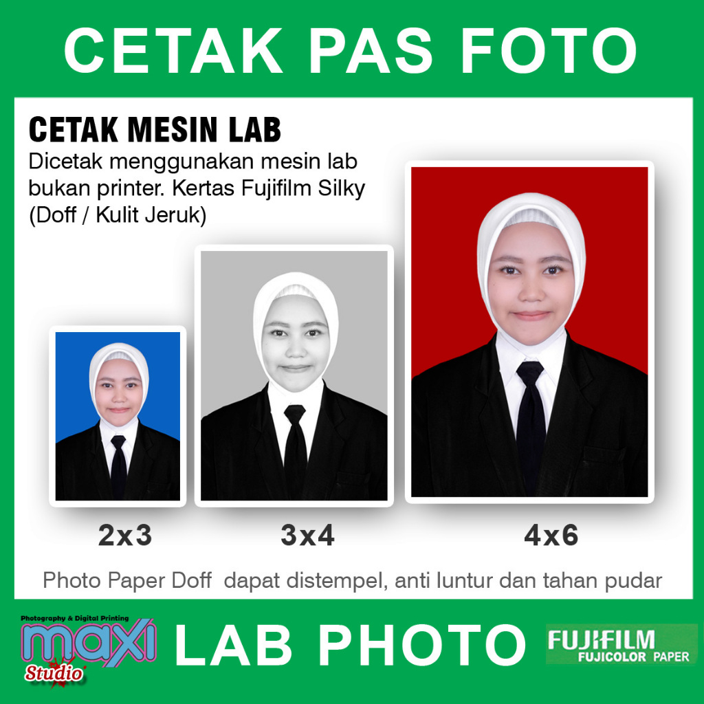 Jual Paket Cetak Foto Online Lab Ukuran 4x6 3x4 2x3 / Foto Ijazah Doff ...
