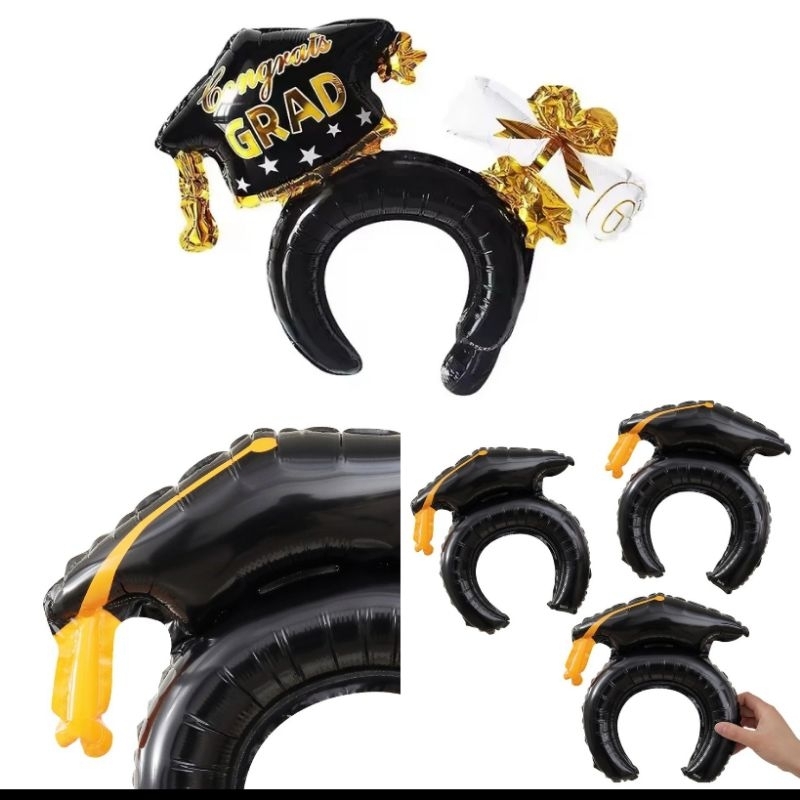 Jual Balon foil bando toga wisuda topi graduation graduated balloon ...