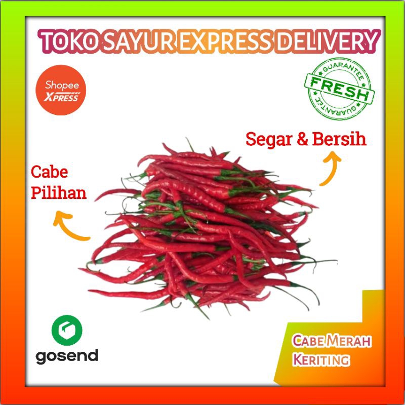 Jual CABE / Cabai Keriting Merah Rawit Burung Setan Fresh Segar - Sayur ...