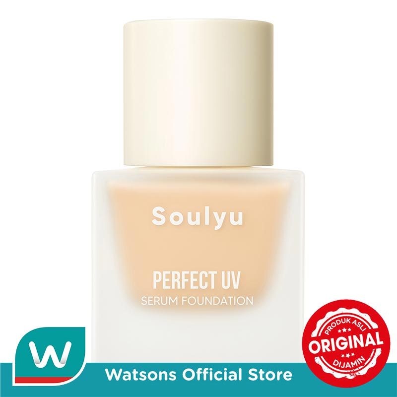 Jual Soulyu Perfect UV Serum Foundation Satin - Almond 30ml | Shopee Indonesia