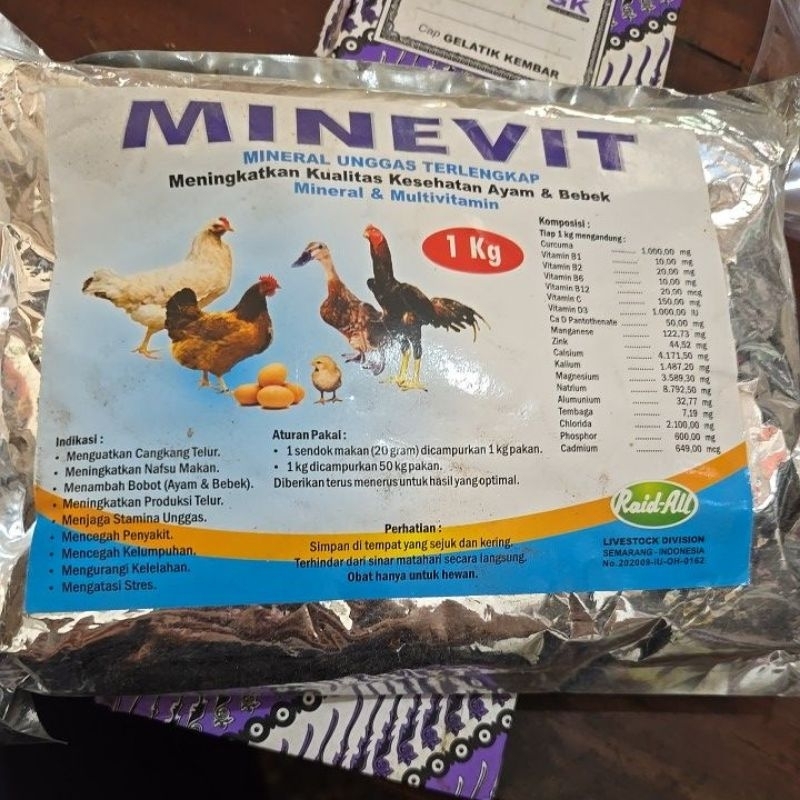 Jual Raid all minevit mineral unggas terlengkap 1kg | Shopee Indonesia