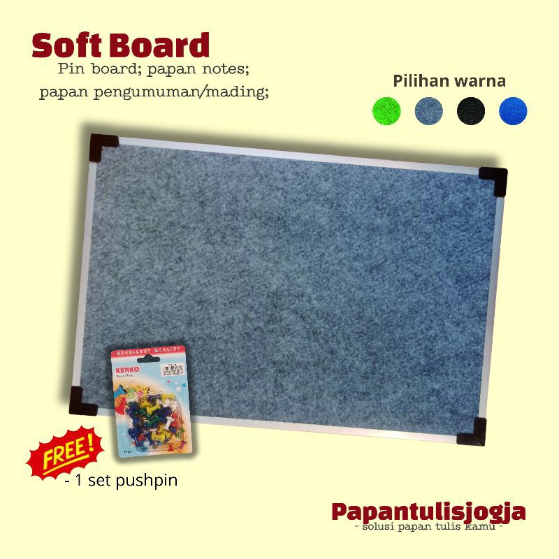 Jual Softboard | pin board | cork board | papan pengumuman | mading ...