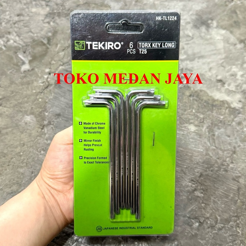 Jual TORX KEY SET LONG TEKIRO / KUNCI L BINTANG PANJANG SET 6 PCS T25 | Shopee Indonesia