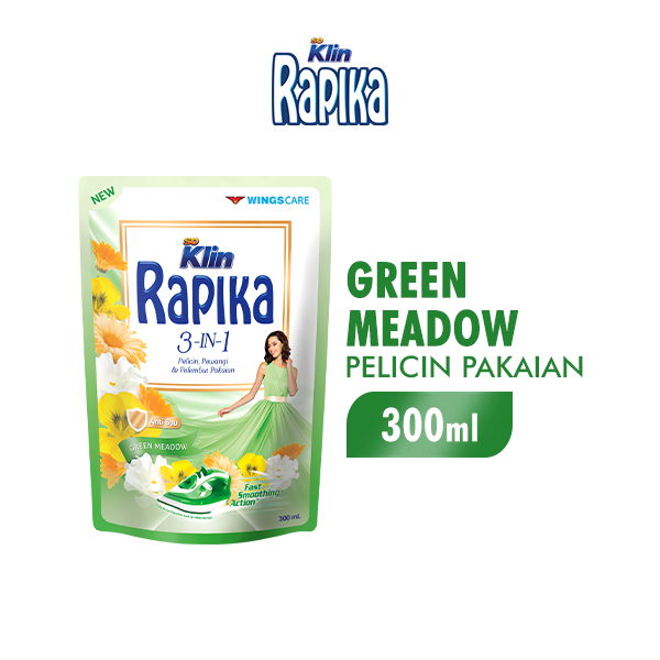 Jual Rapika Pewangi Pakaian Hijau Green Meadow Pouch 300ml | Shopee ...
