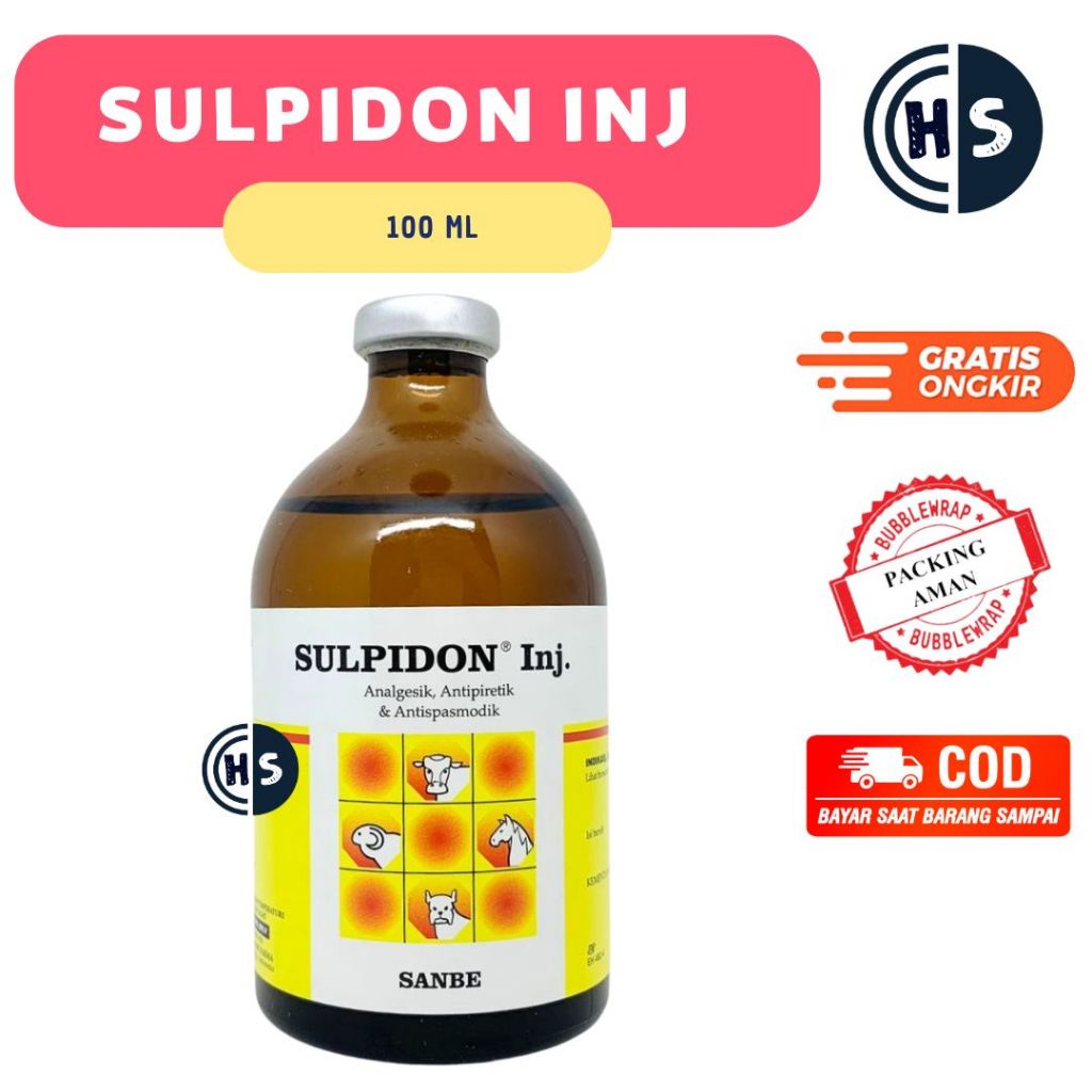 Jual SULPIDON Inj. 100ML 2027 TERMURAH - Obat Pereda Sakit Hewan ...