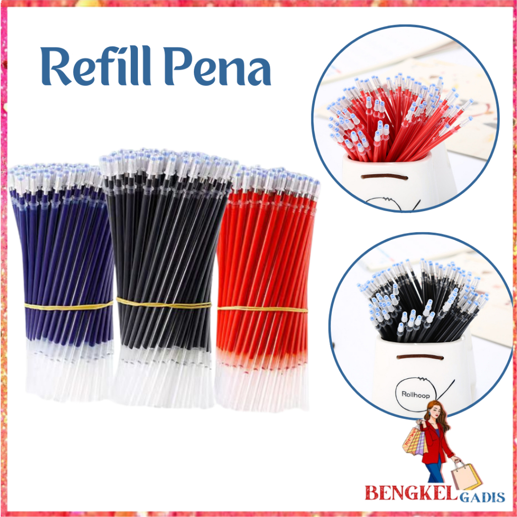 Jual BG Refill Tinta Pulpen Gel Tinta Pena cair Isi Ulang 0.5mm Tinta ...