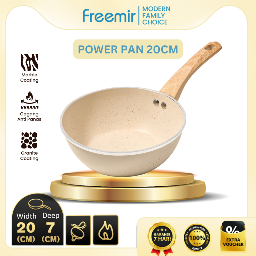 Jual [SPECIAL] freemir Granite Power Pan 20 Cm Wajan Panci Anti Lengket ...