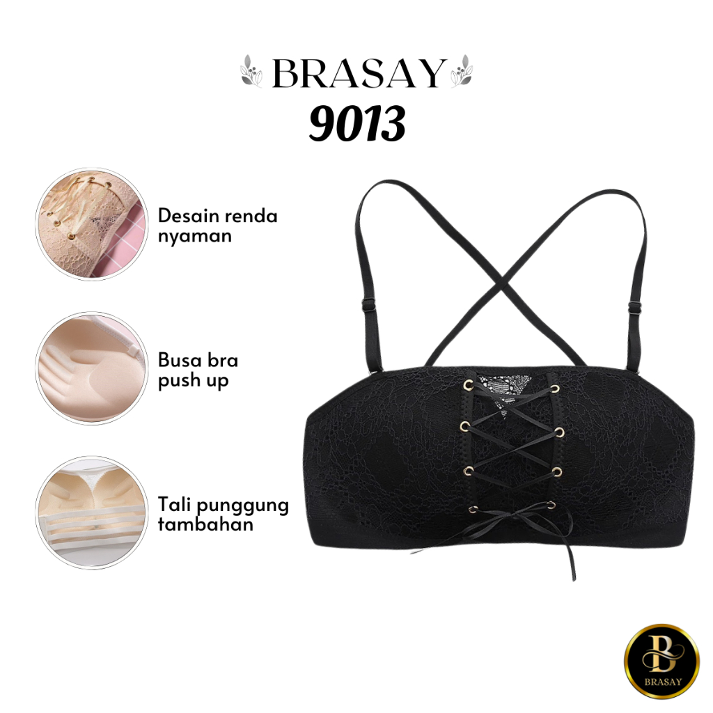 Jual Brasay Bra Push Up Style Pakaian Dalam Wanita Tali Silang 9013 ...