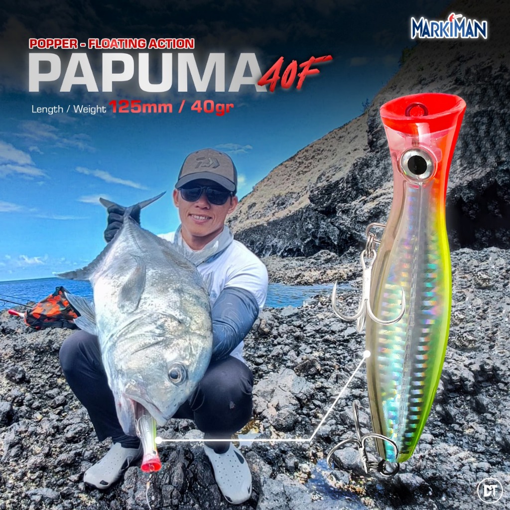 Jual Umpan Pancing Popper Markiman Papuma 40F Lure Big Bait 40 gr Minnow Floating 12.5 cm Umpan ...