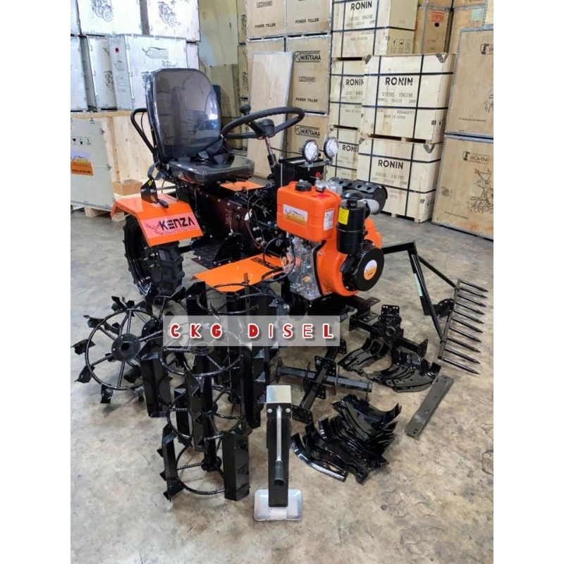 Jual Traktor Mini Bajak Sawah Dan Ladang 4 Roda Diesel KENZA Elektrik ...