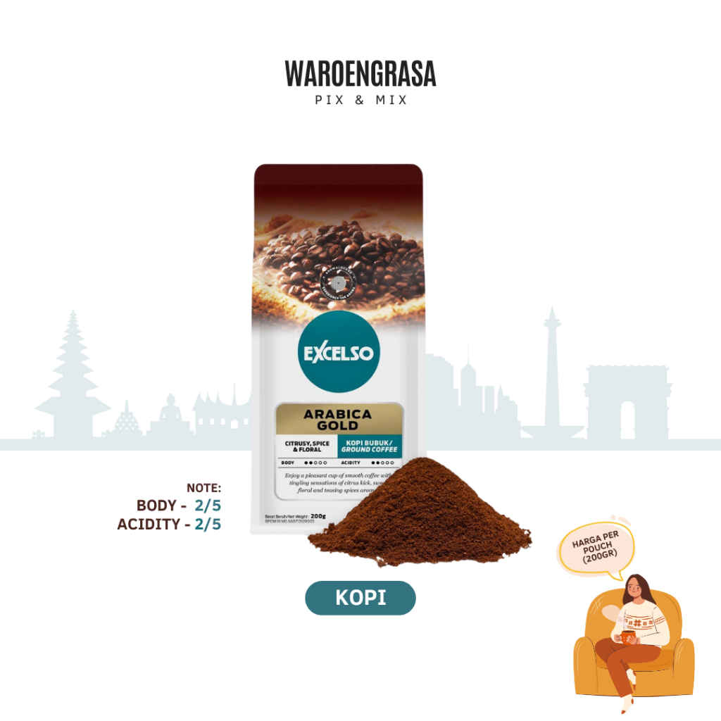 Jual Excelso Kopi Bubuk - Arabica Gold - 200gr | Shopee Indonesia